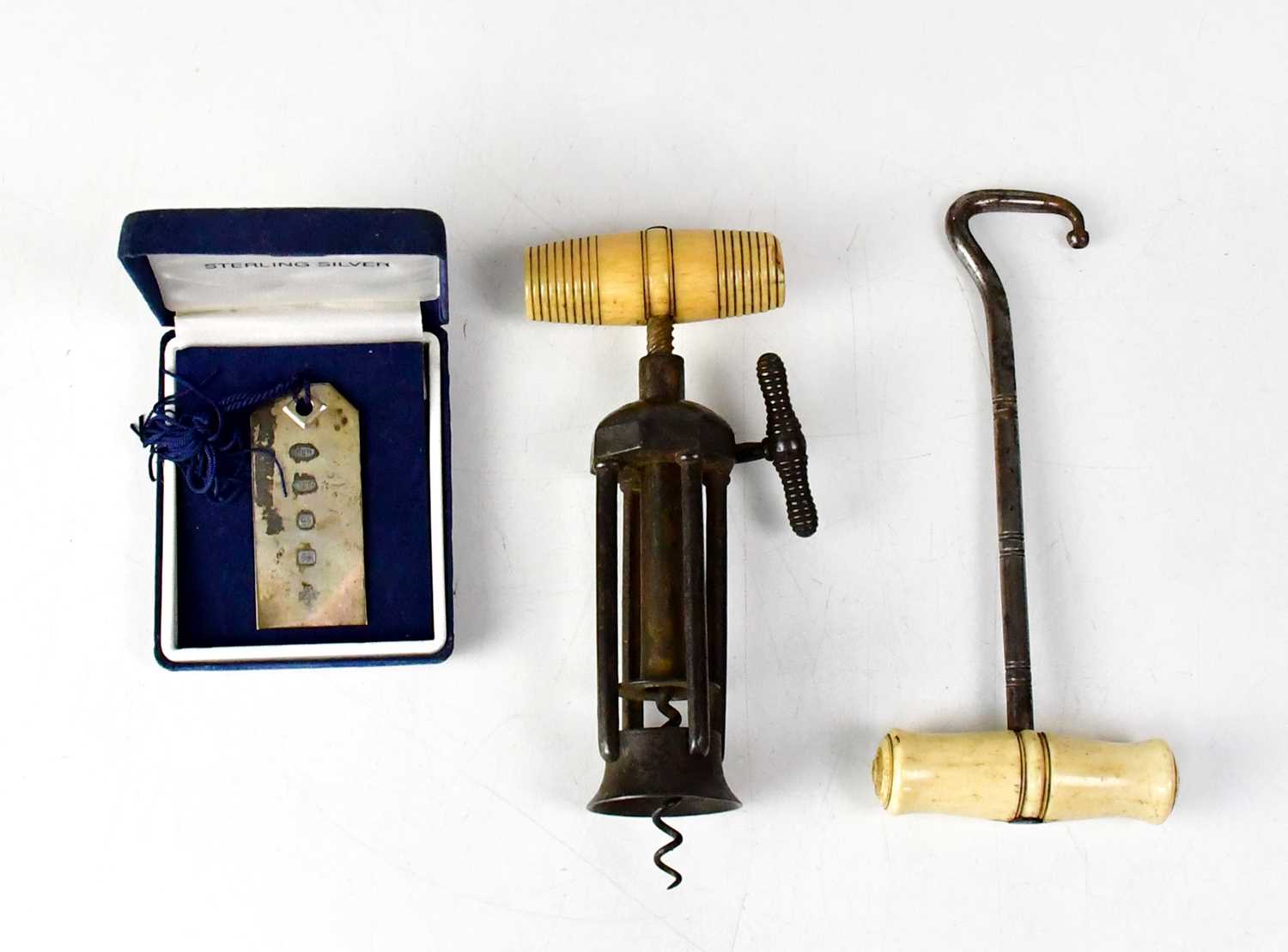 Lot 571 - A bone-handled four-pillar rack and pinion