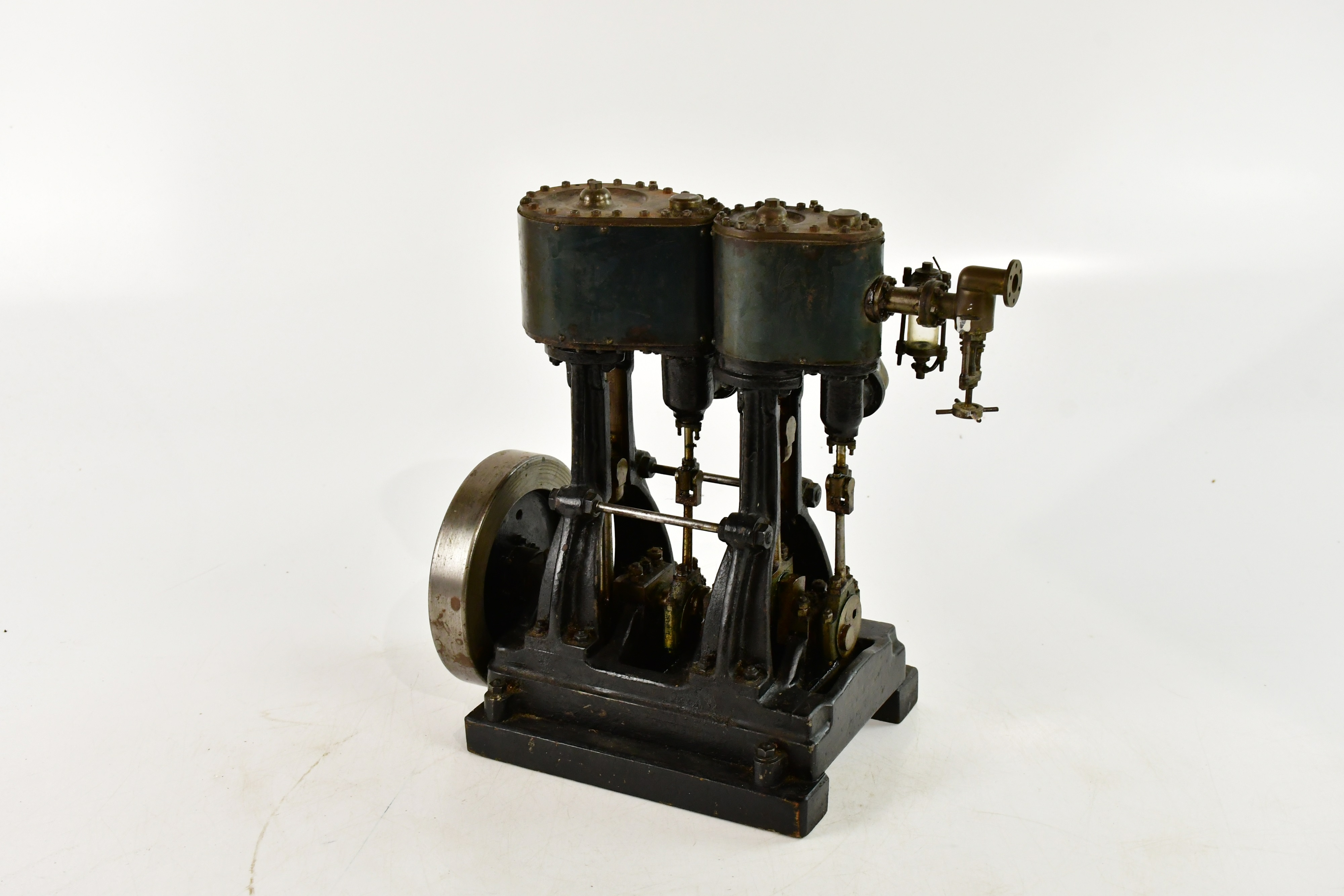 Lot 1007 - A large scratch built live steam vertical
