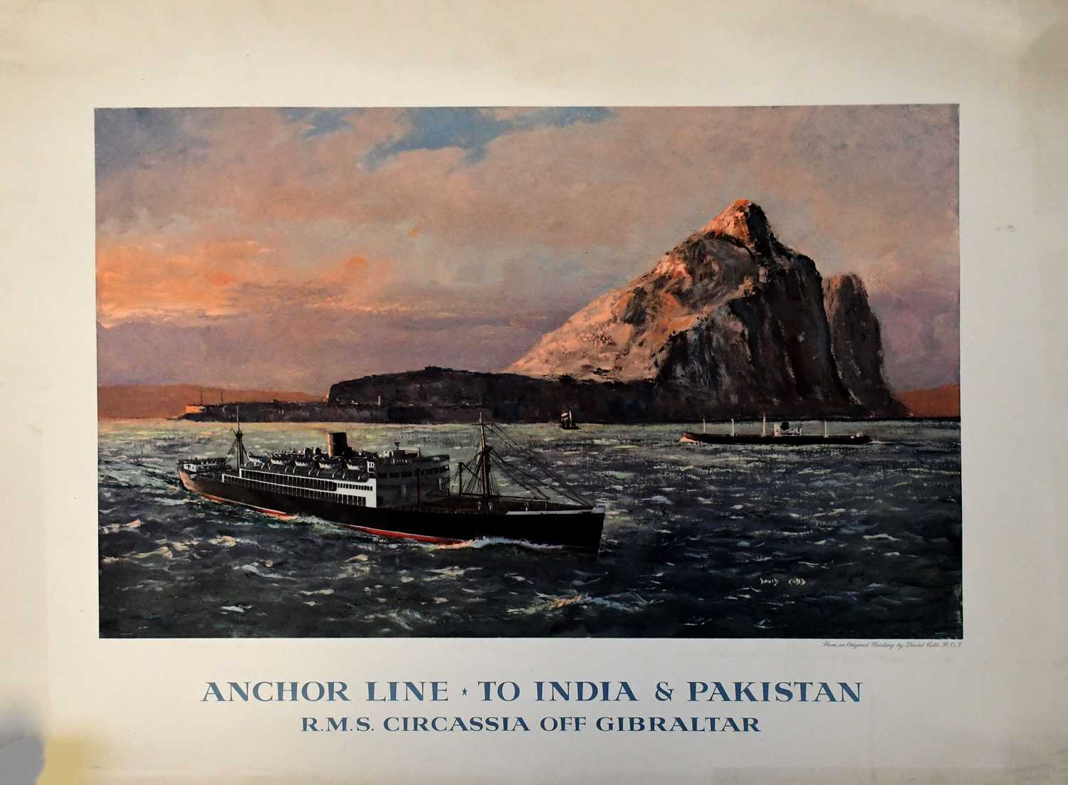 Lot 310 - ANCHOR LINE; an original advertising poster,