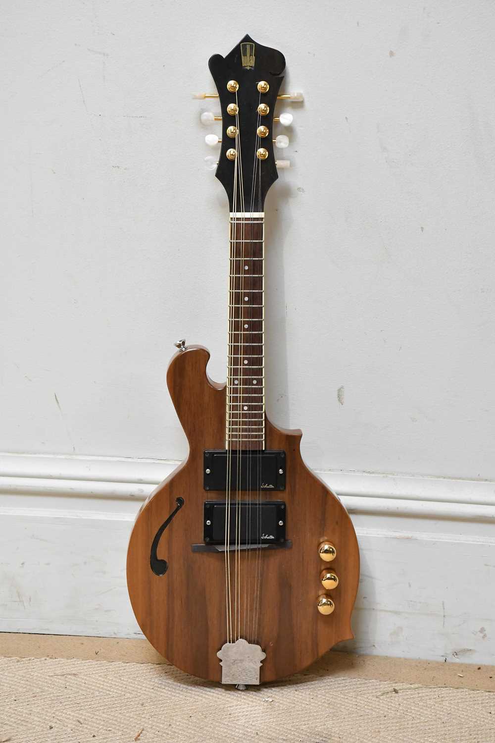 Lot 1044 - HULLAH; a solid body electro mandolin,