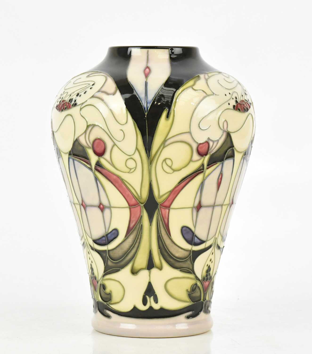 Lot 112 - EMMA BOSSONS FOR MOORCROFT; a vase of
