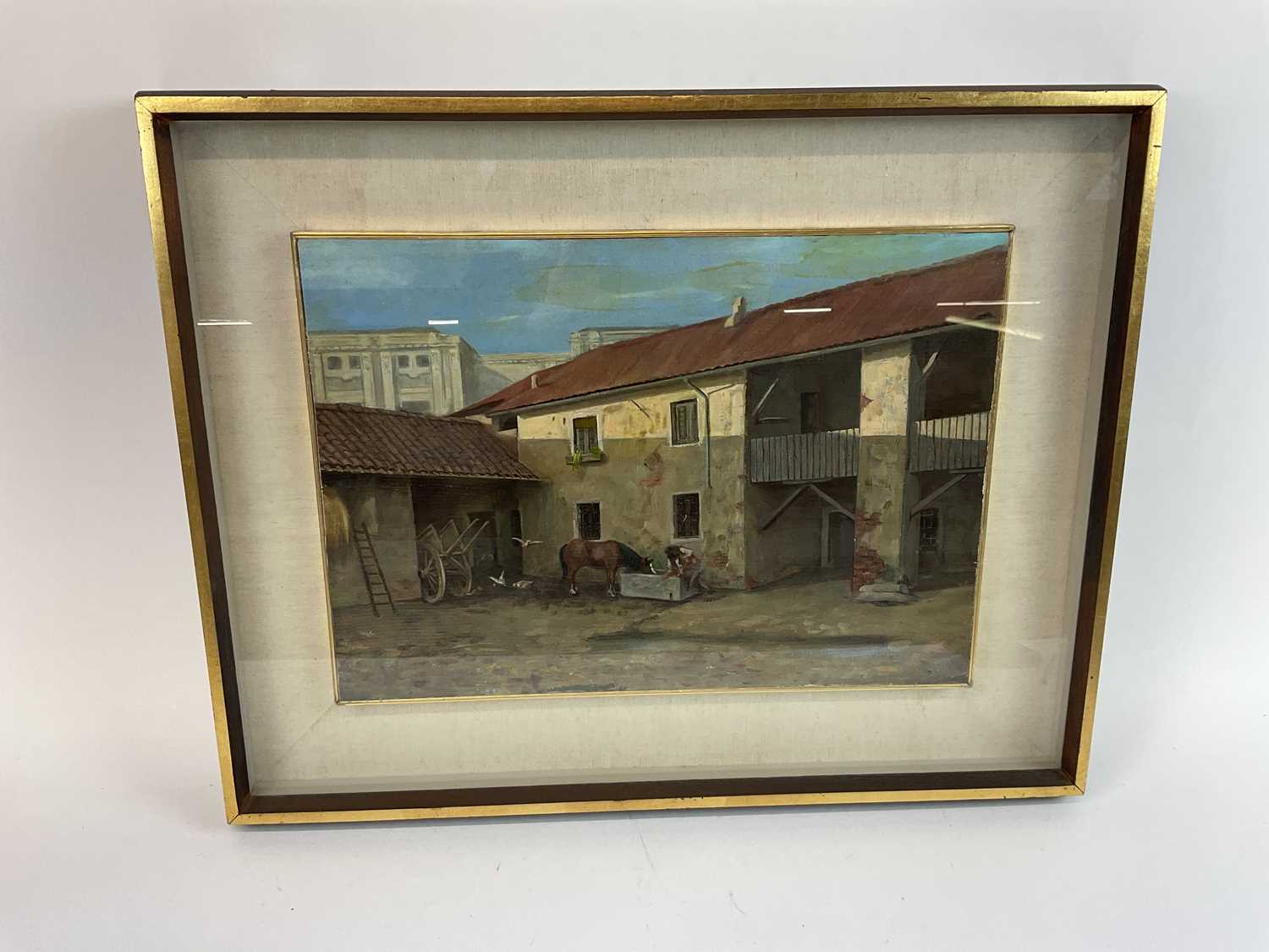 Lot 648 - ATTRIBUTED TO A RATTI; oil on board, Italian