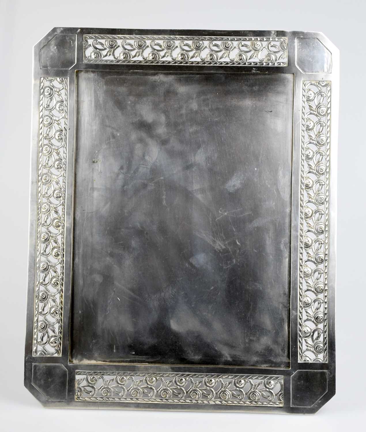Lot 2620 - An Arts and Crafts electroplate frame, with