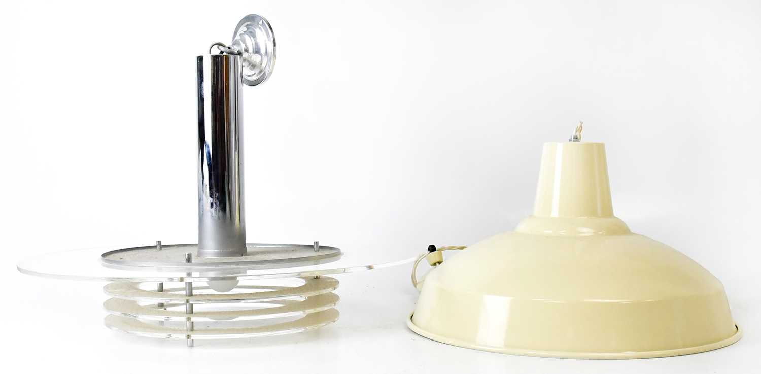 Lot 77 - An Art Deco style perspex and chrome ceiling