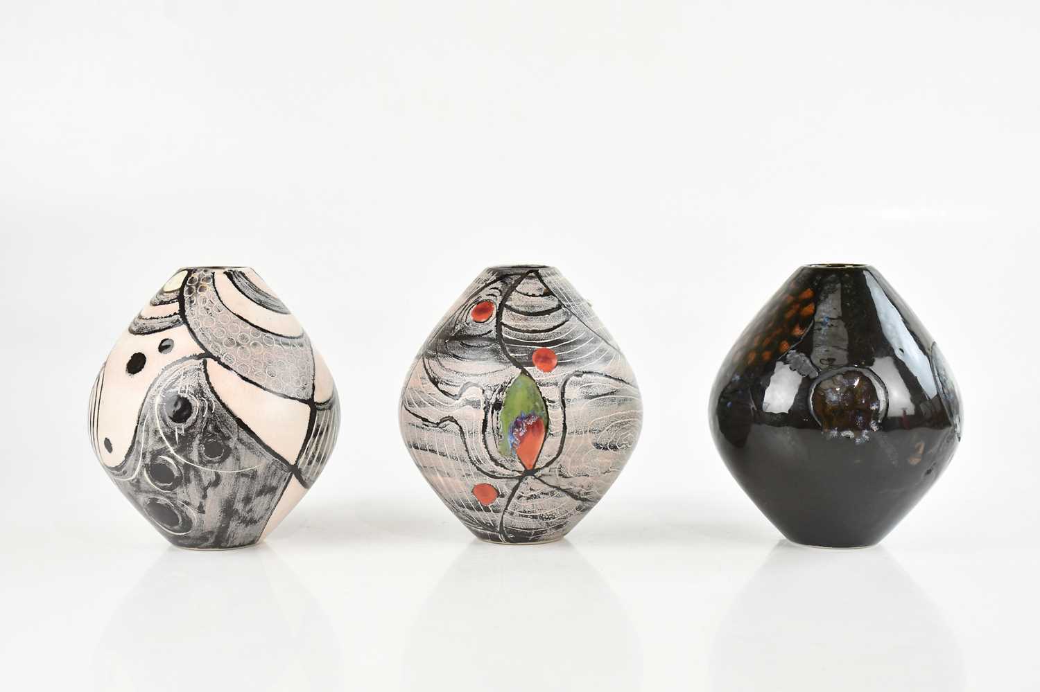 Lot 1603 - ANITA HARRIS FOR COBRIDGE POTTERY; three