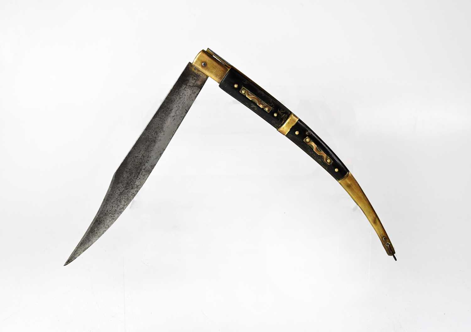 Lot 563 - A large 19th century French Navaja folding