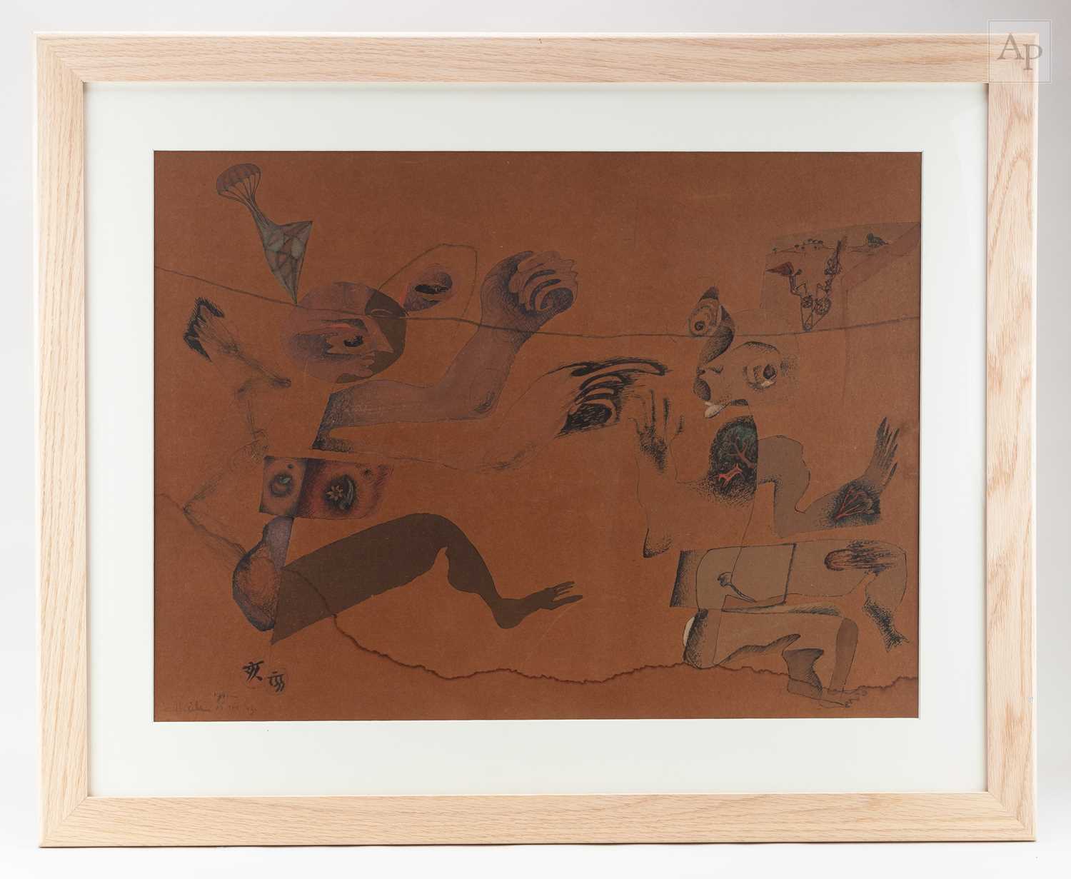 Lot 631 - SAM HAILE (1909-1948); an ink on paper study
