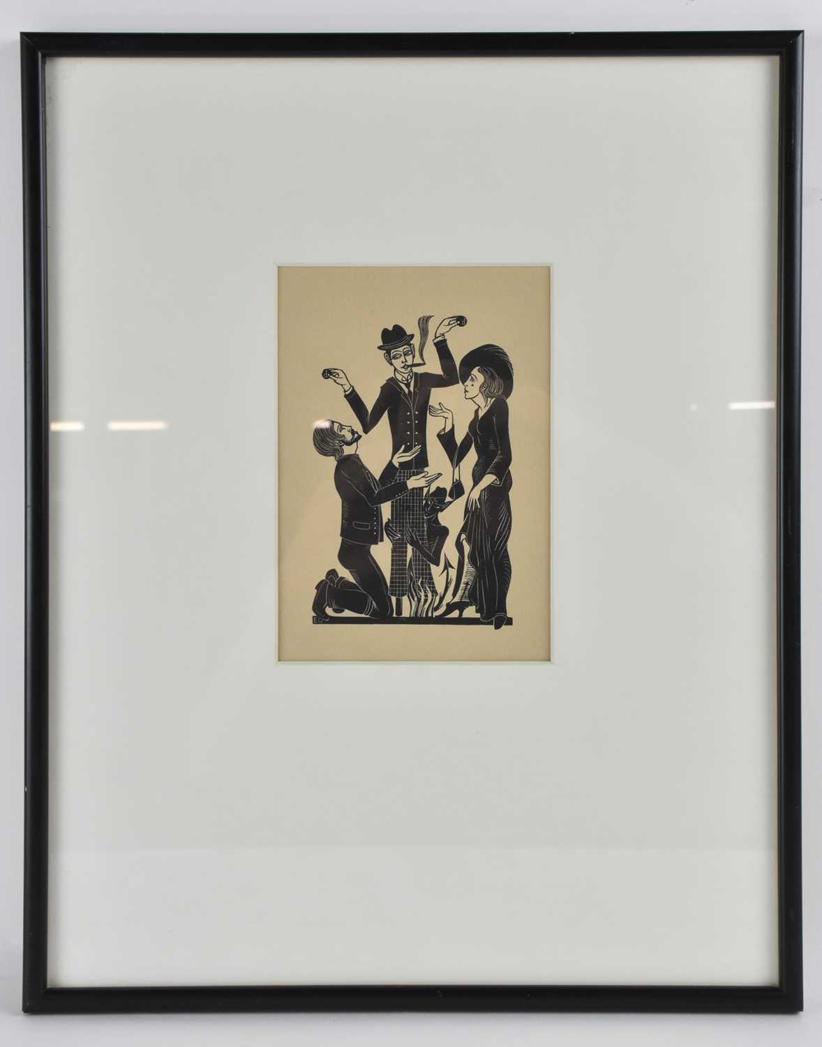 Lot 198 - ERIC GILL (1882-1940); a woodcut engraving
