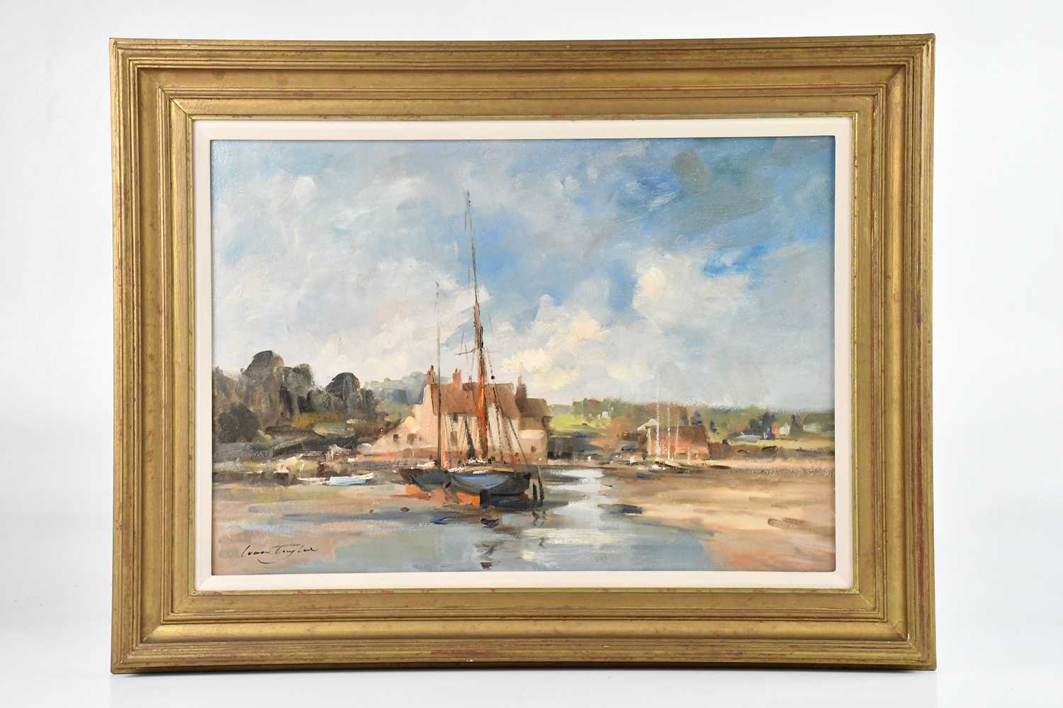 Lot 473 - IVAN TAYLOR; oil on board, 'Low Tide,