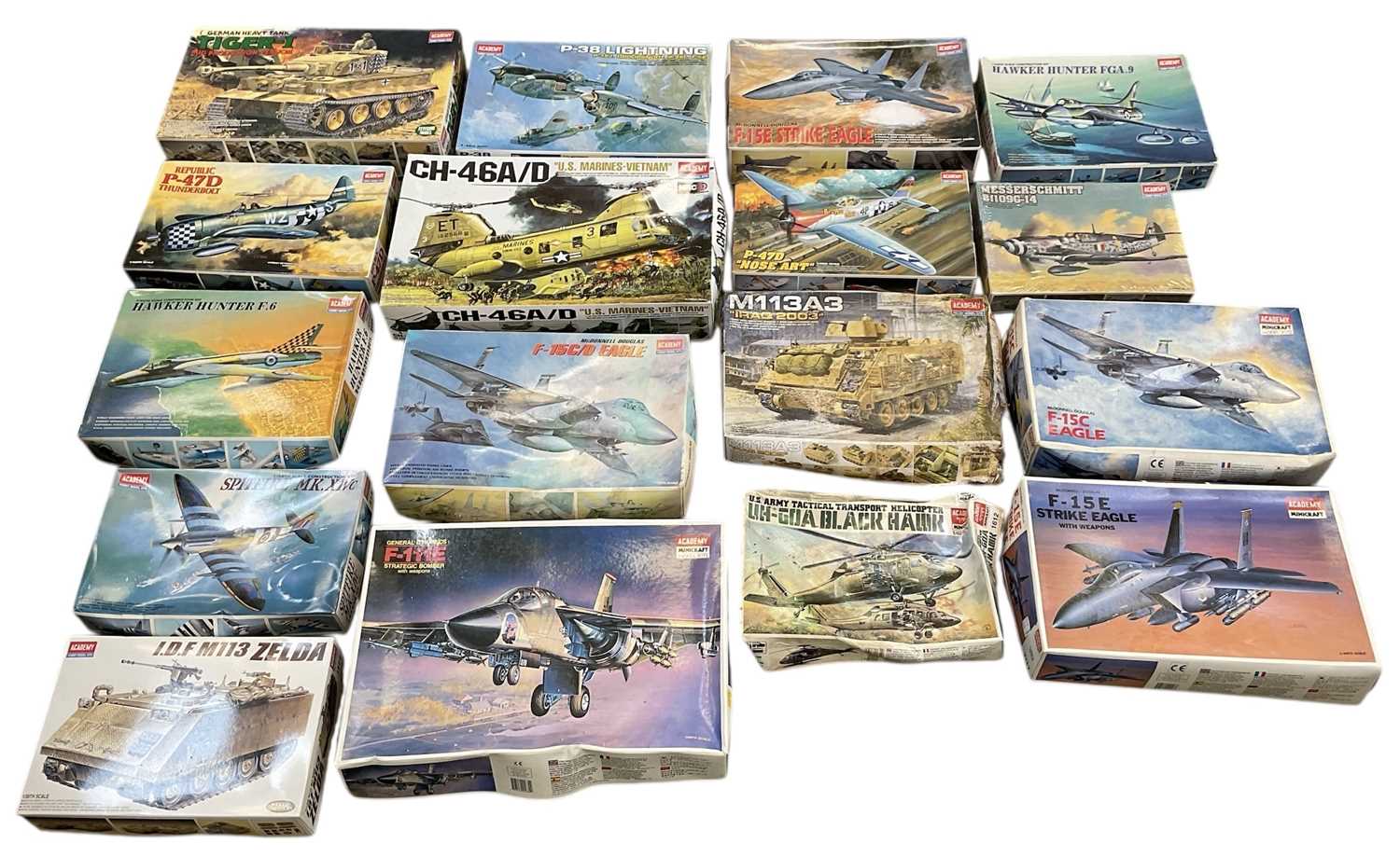 Lot 478 - ACADEMY HOBBY MODEL KITS; a collection of