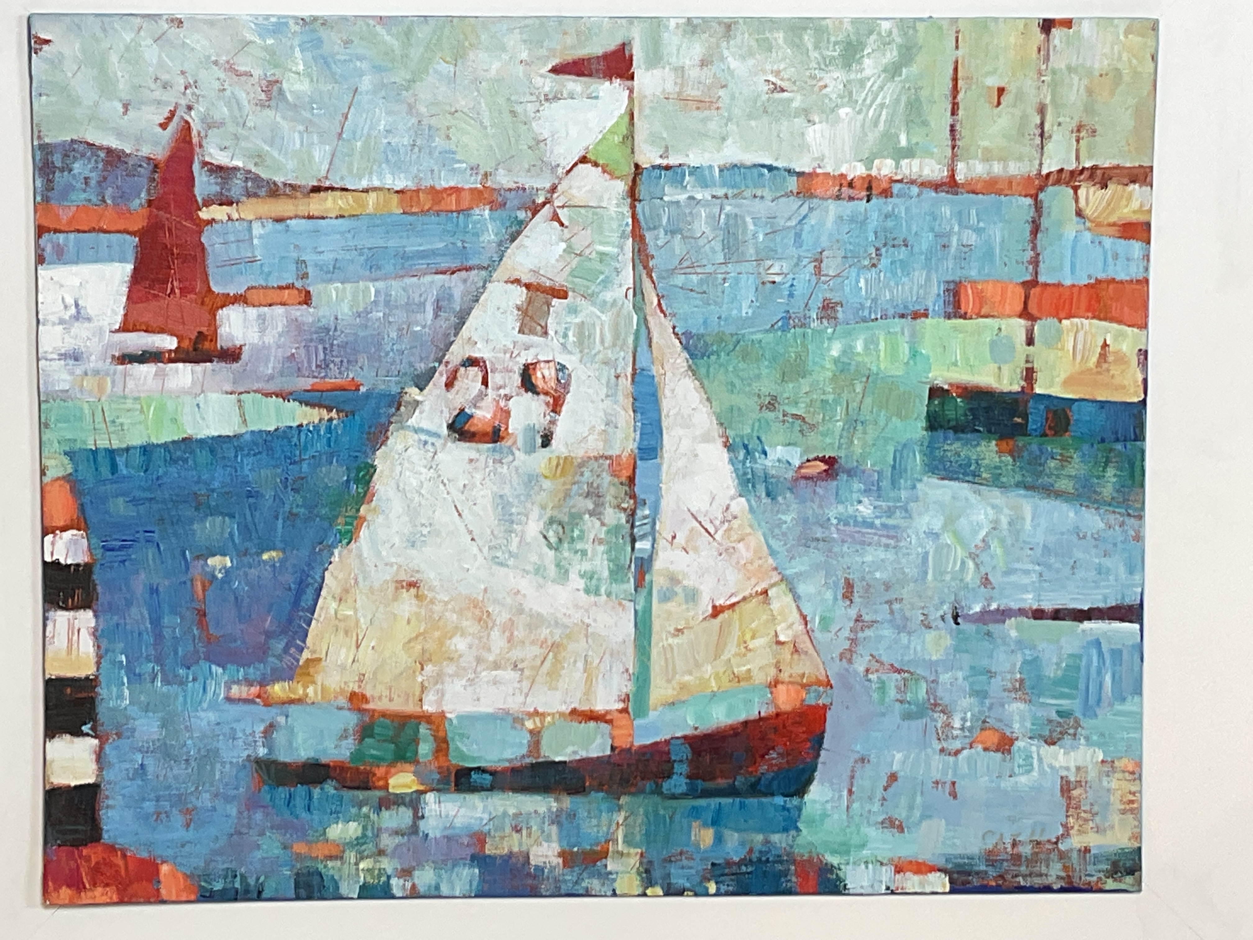 Lot 389 - SALLY ANNE FITTER; oil on board, study of