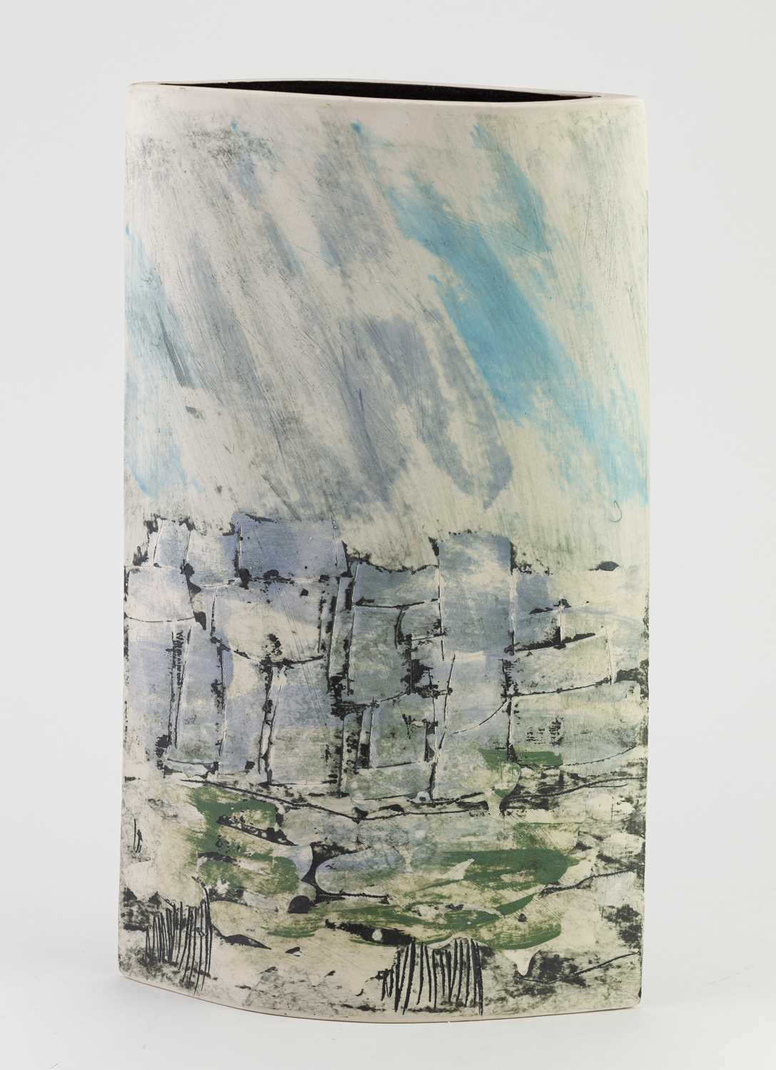 Lot 624 - PETER CLOUGH (born 1944); 'Grey Cliff', a
