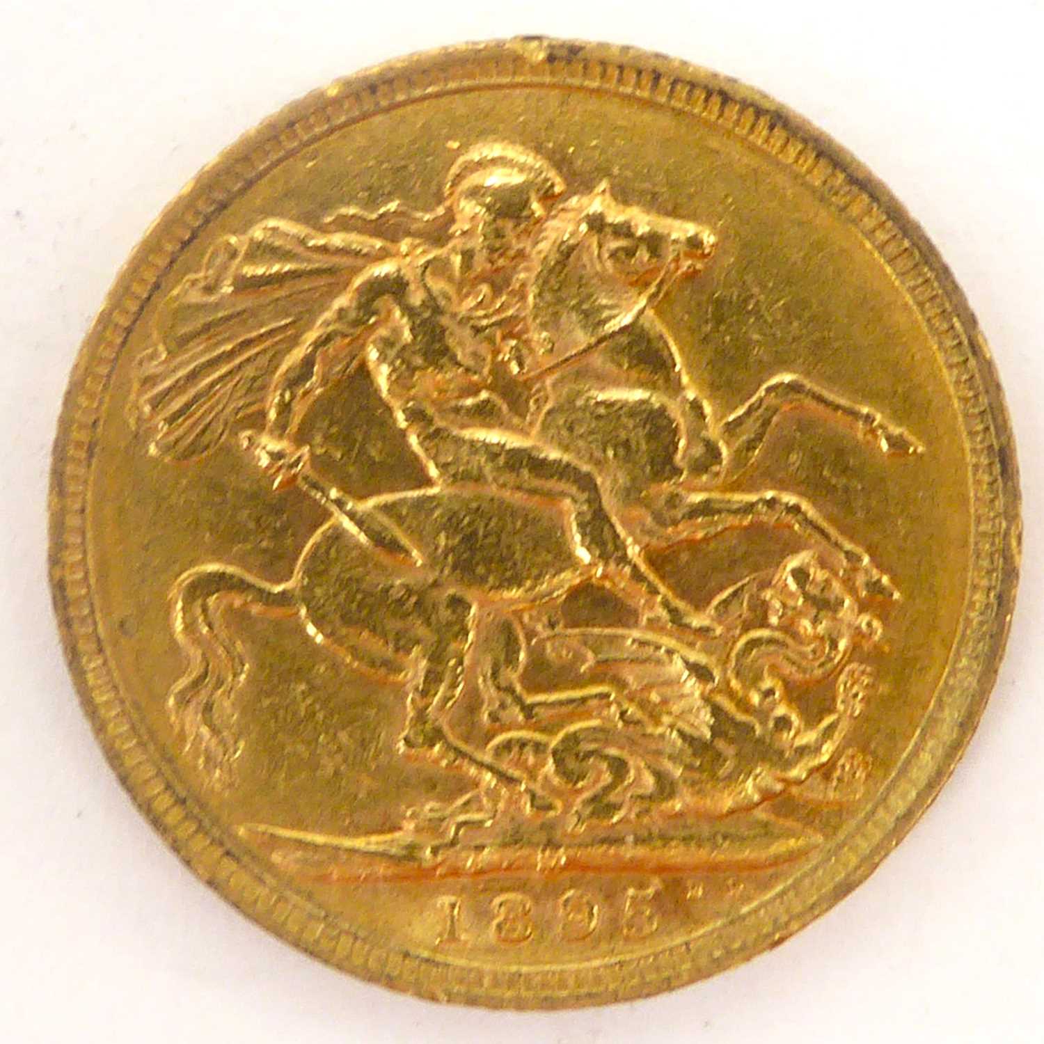 Lot 866 - A Victorian sovereign 1895, George and