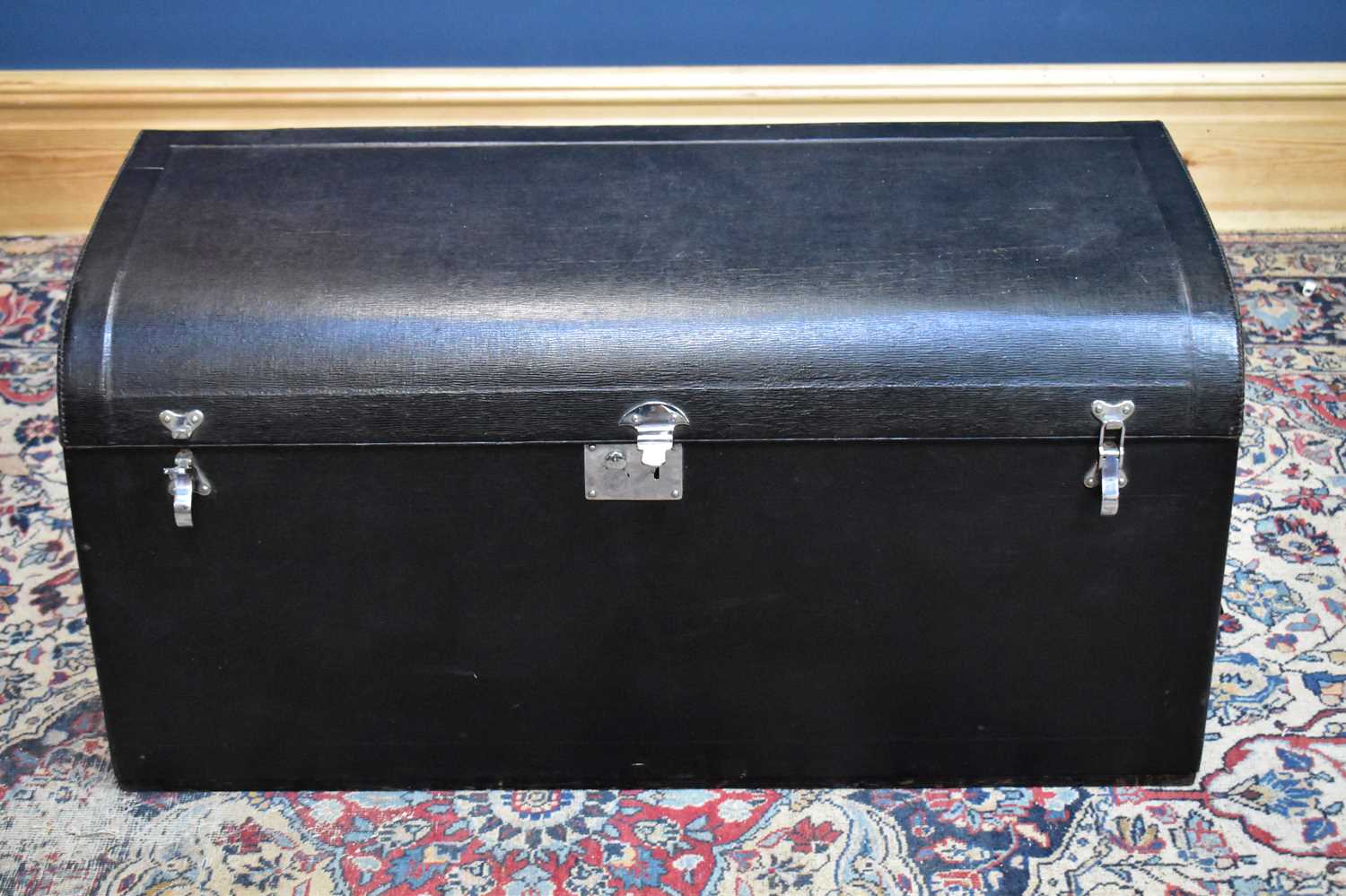 Lot 1354 - BREXTON; a large 1930's car trunk, 90 x 46