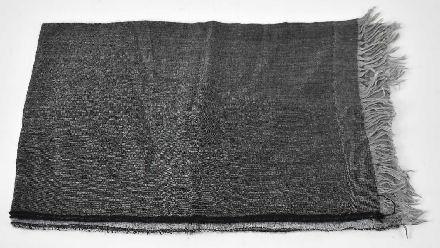 Lot 487 - BORRELLI; a grey cashmere and silk scarf