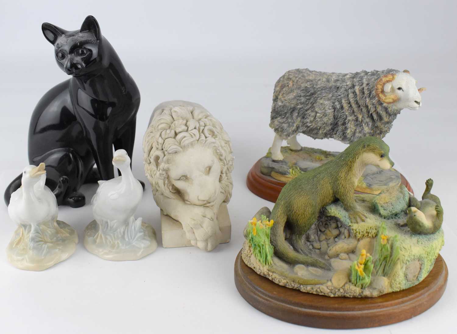 Lot 395 - Six collectible animal figures comprising a