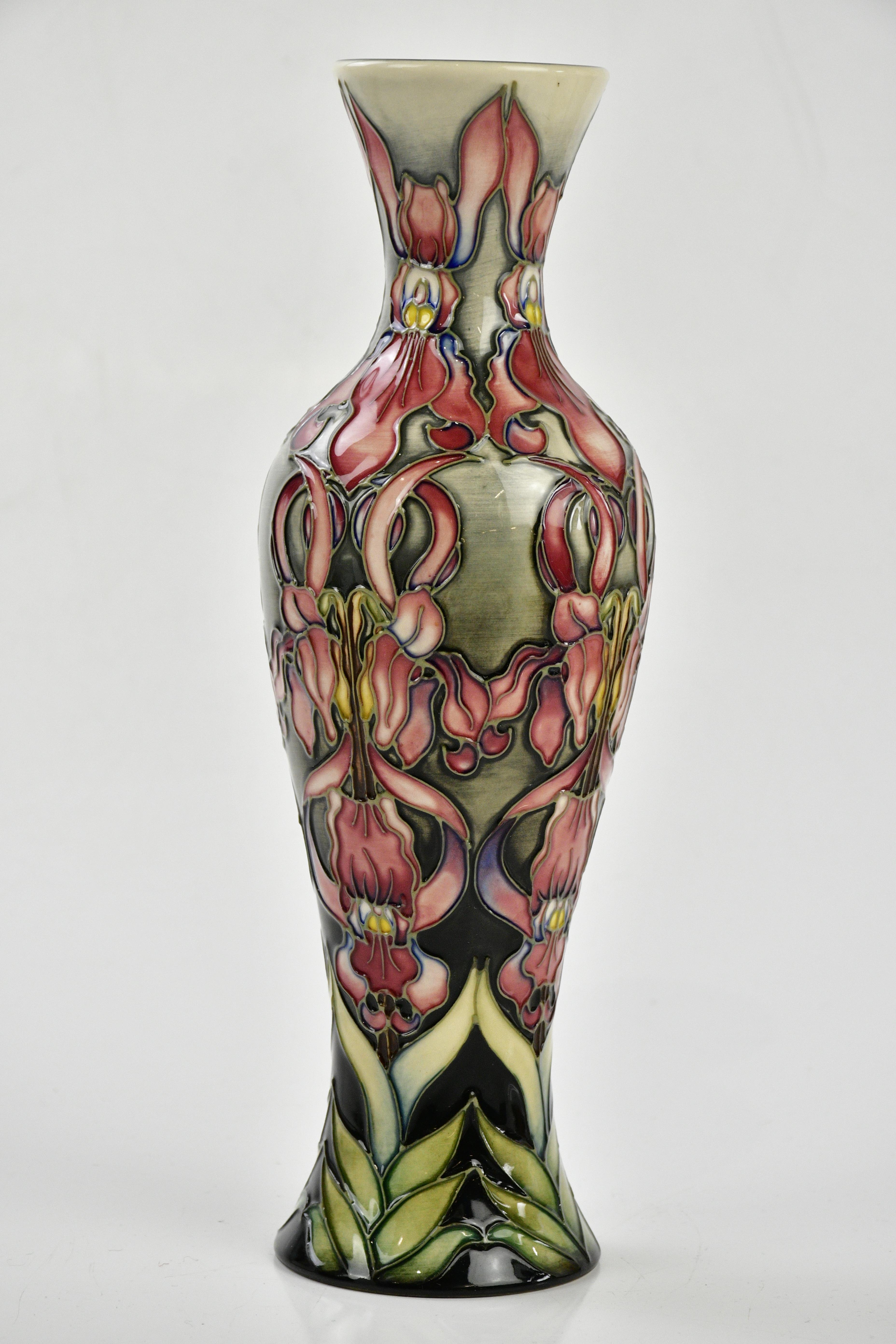 Lot 121 - EMMA BOSSONS FOR MOORCROFT; a trial vase