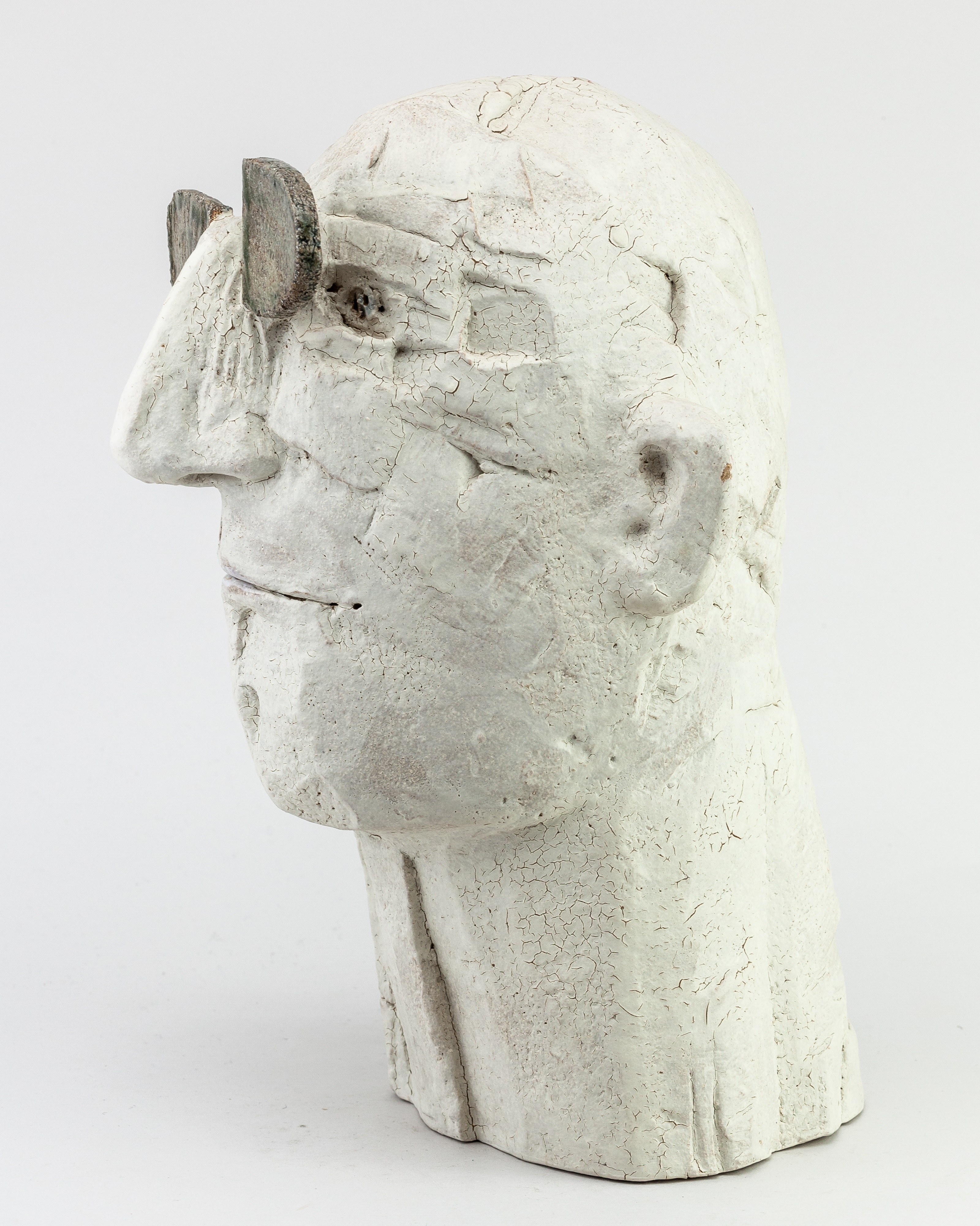 Lot 194 - JANE MUIR (born 1966); a stoneware bust of a