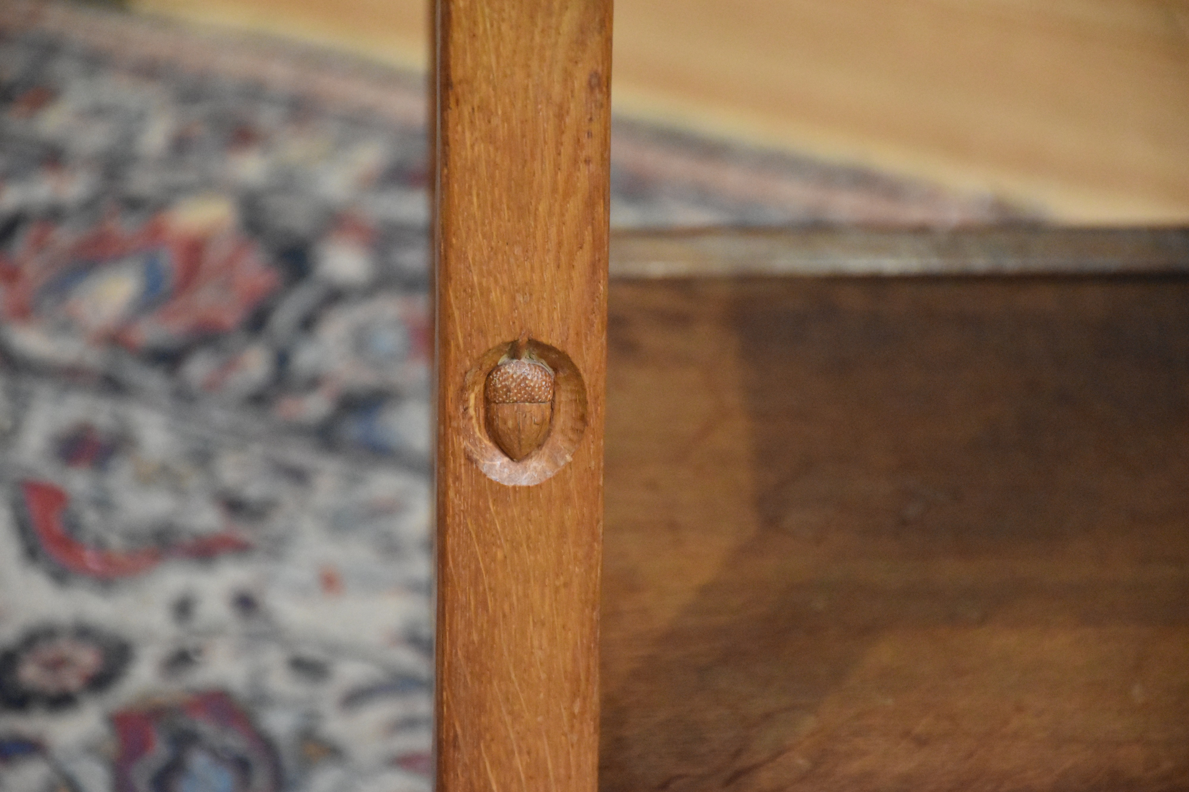 Lot 314 - ALAN 'ACORN MAN' GRAINGER; a light oak two