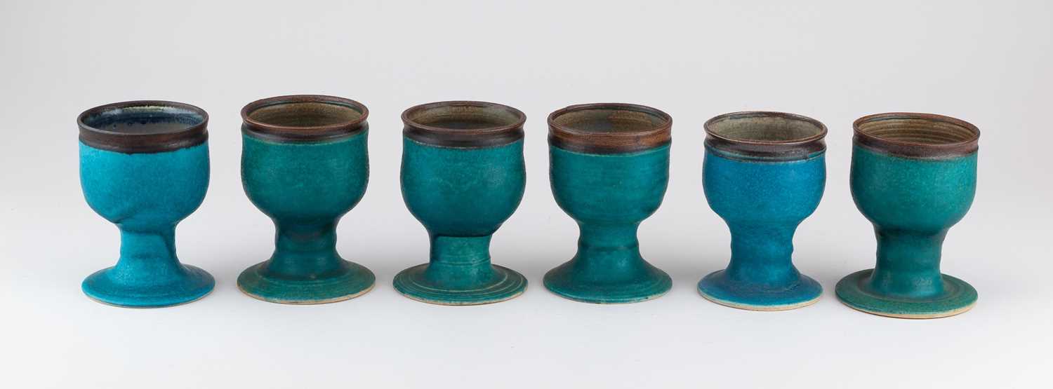 Lot 4 - ABDO NAGI (1941-2001); a set of six stoneware