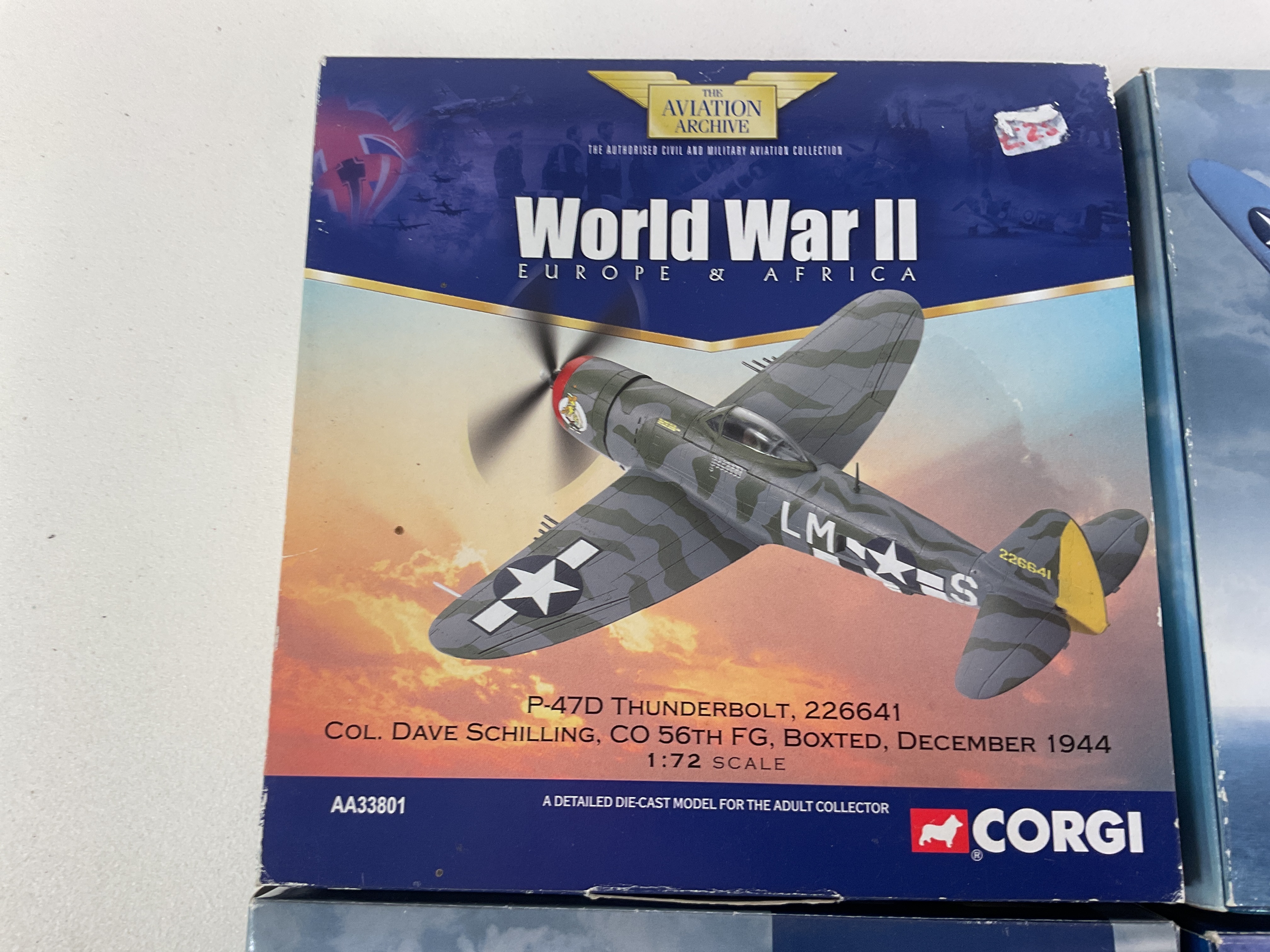 Lot 416 - CORGI AVIATION; four WWII aeroplanes,