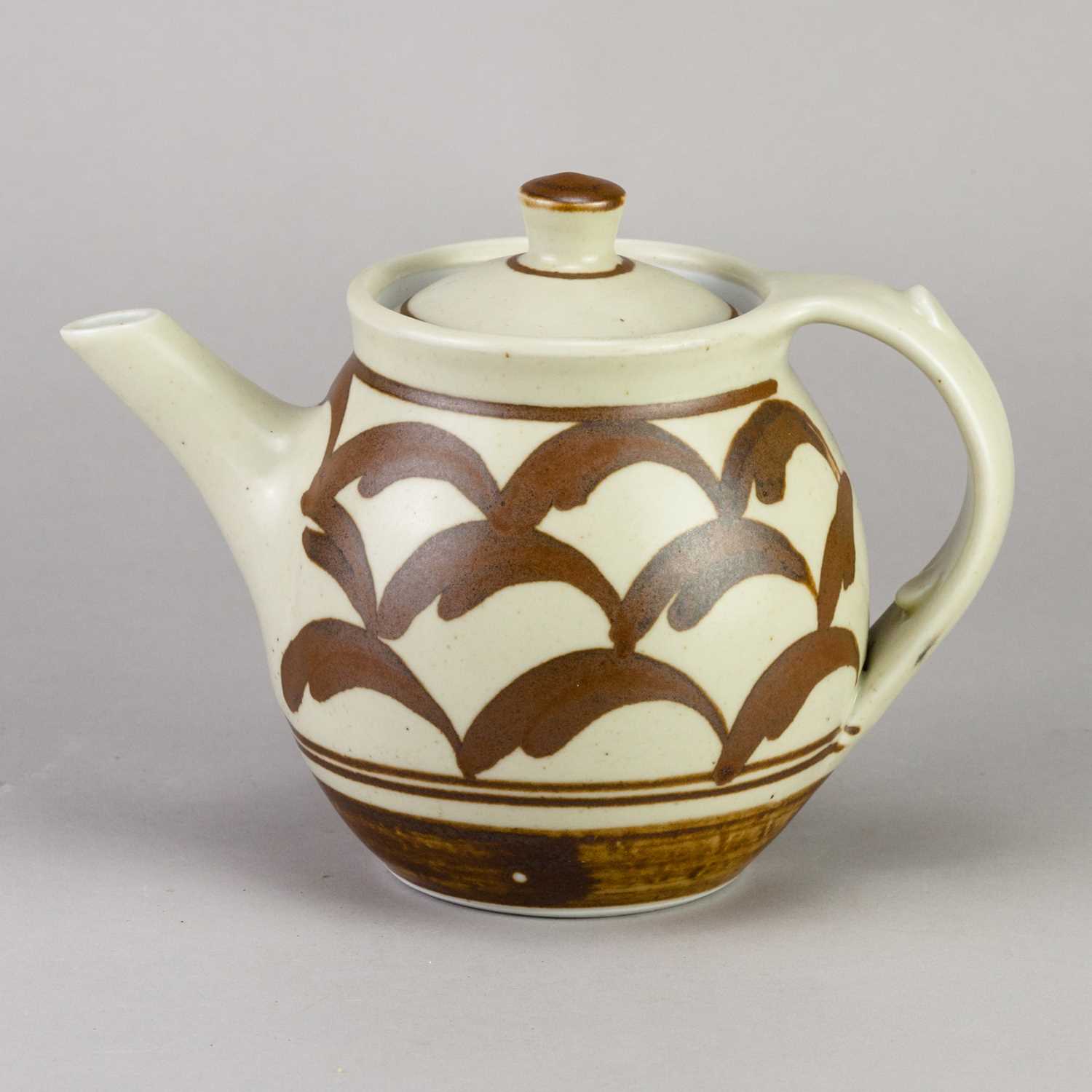 Lot 197 - DEREK EMMS (1929-2004); a porcelain teapot