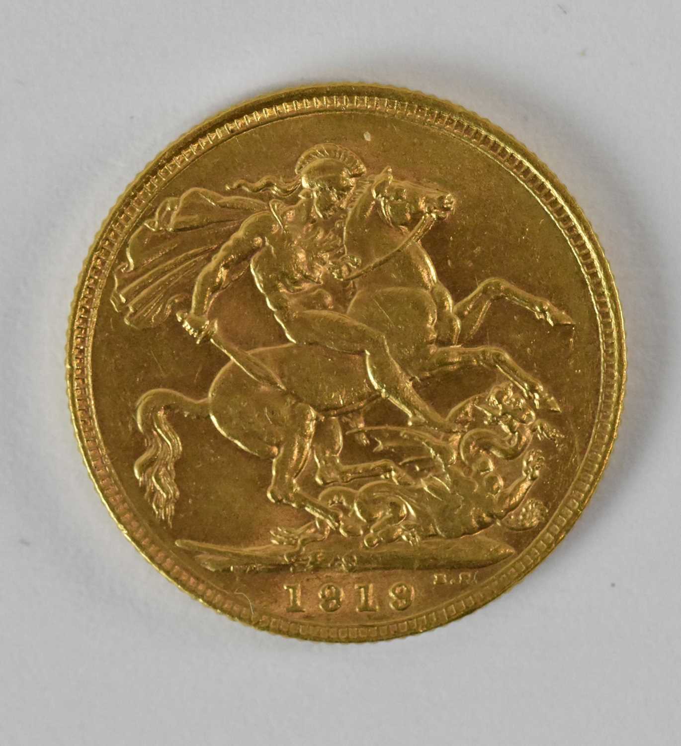 Lot 1568 - A George V 1919 full sovereign.