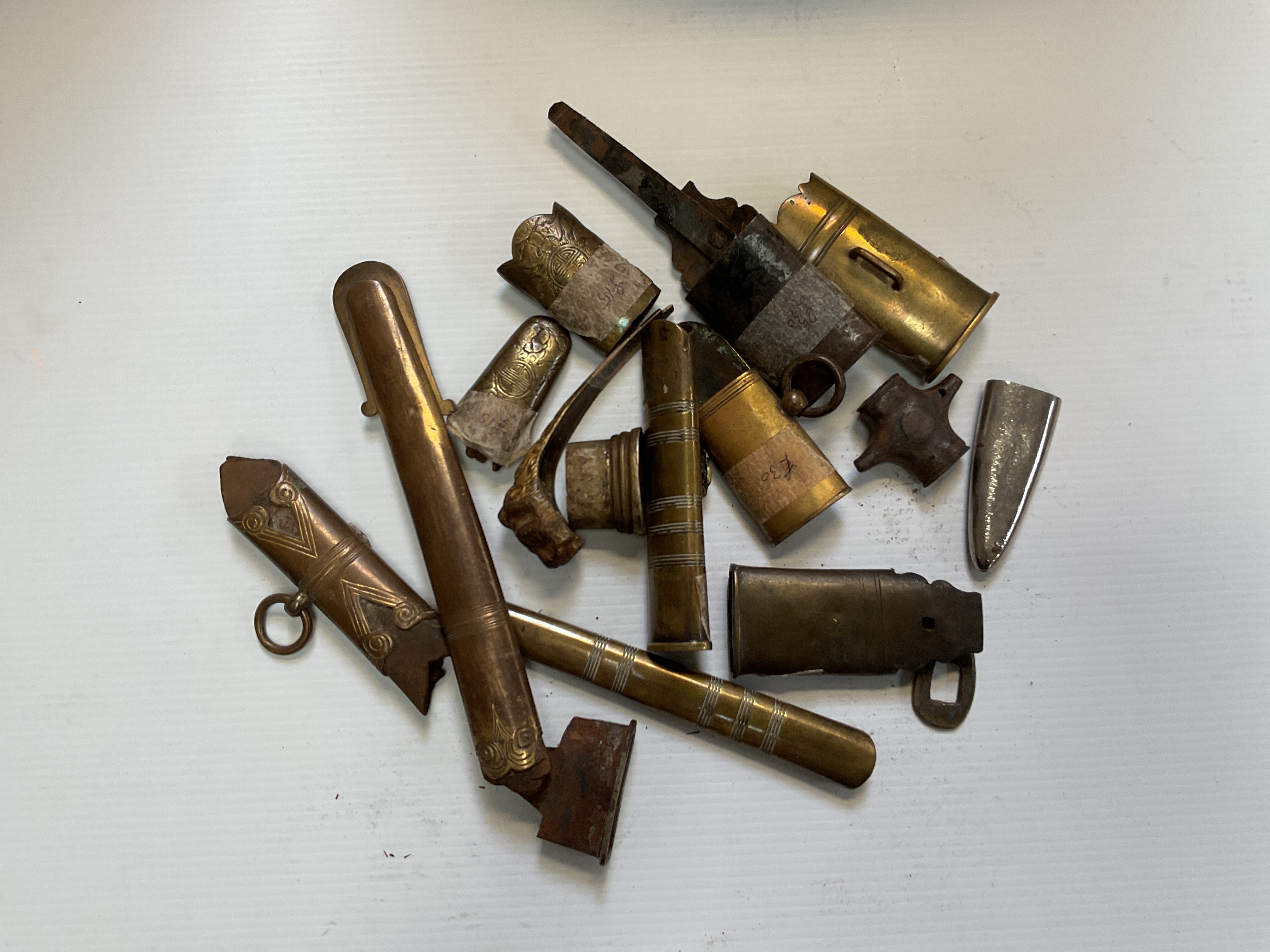 Lot 525 - A quantity of various sword hilt parts and