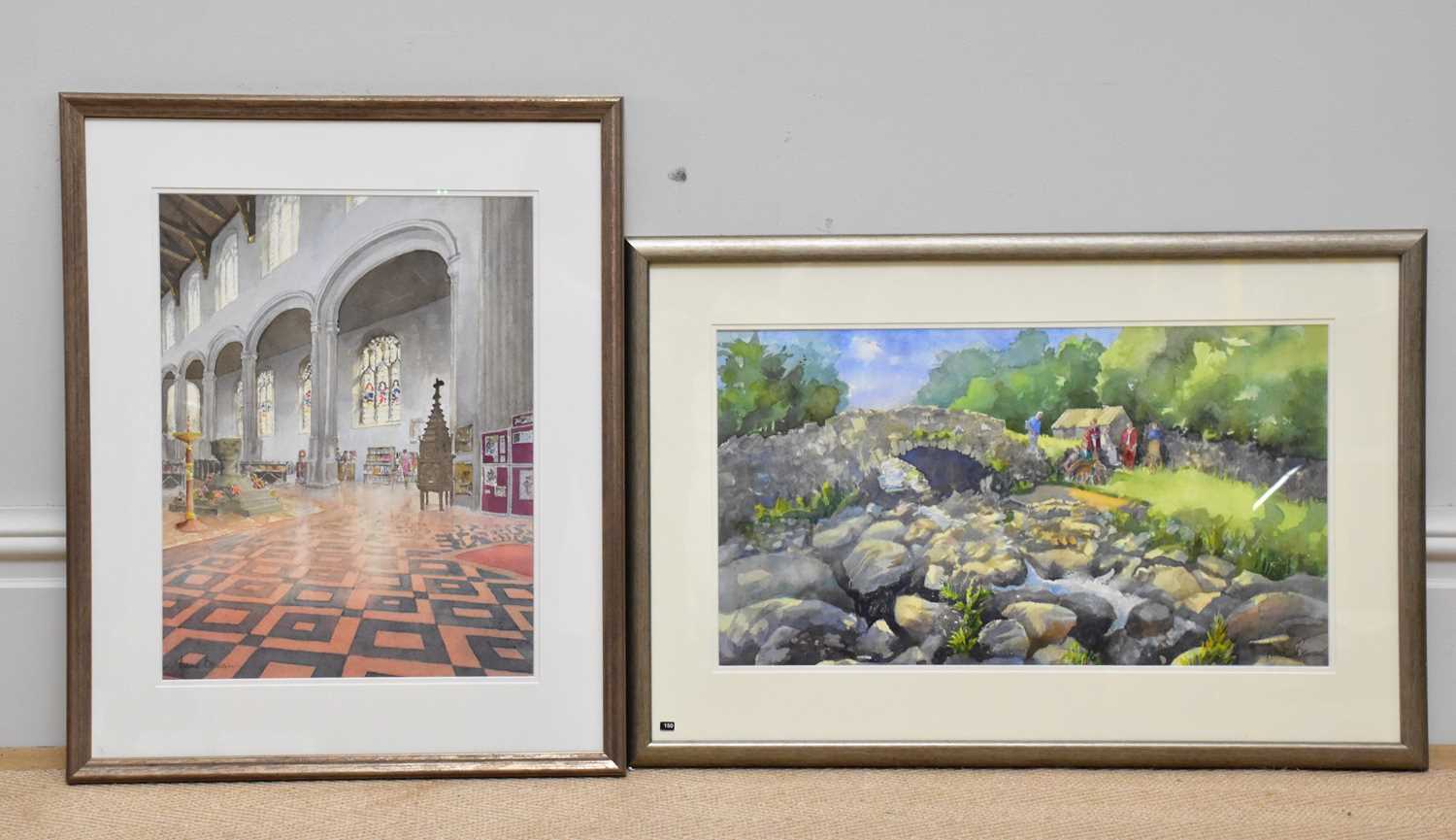 Lot 349 - JUNE BEVAN; two watercolours, "Ashness