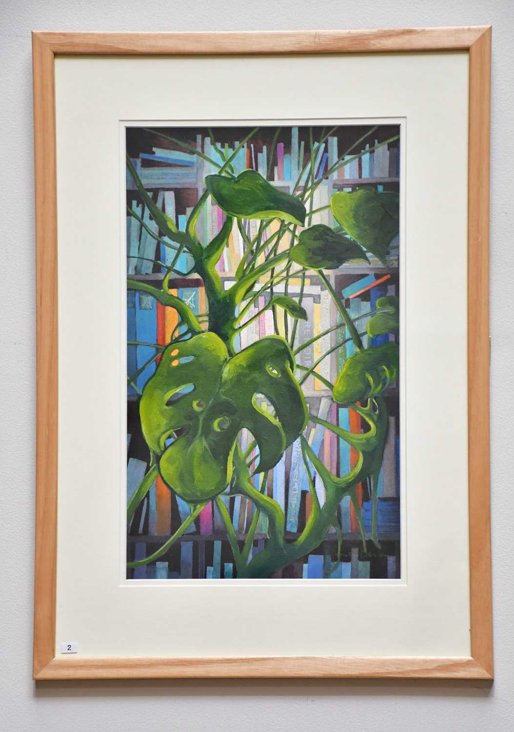 Lot 310 - JUNE BEVAN; acrylic, 'Cheese Plant in