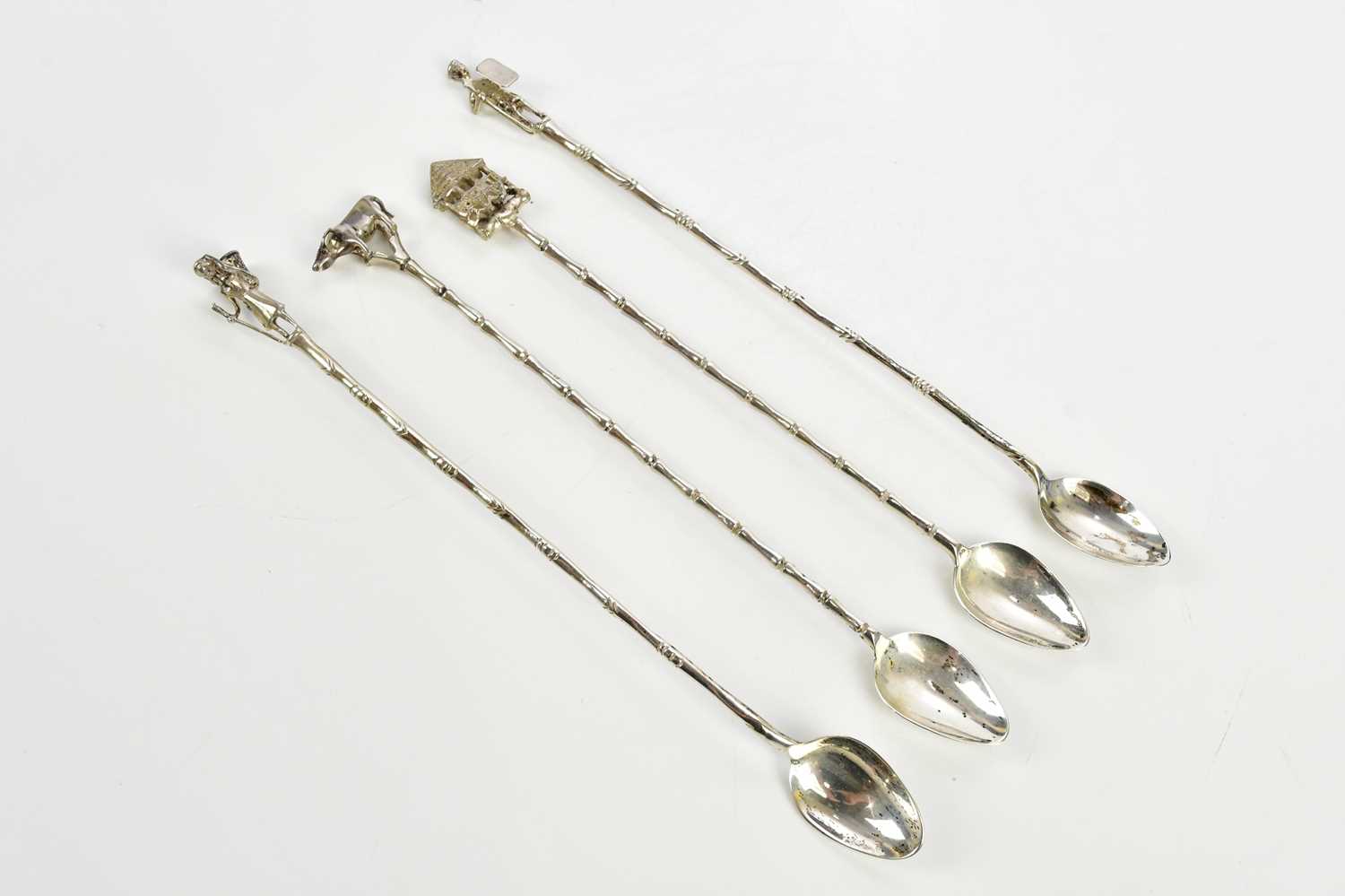 Lot 2142 - A pair of Eastern sterling silver long
