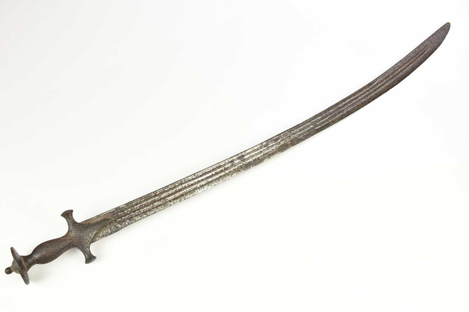 Lot 1357 - An Indian Talwar, with 85cm curved blade,