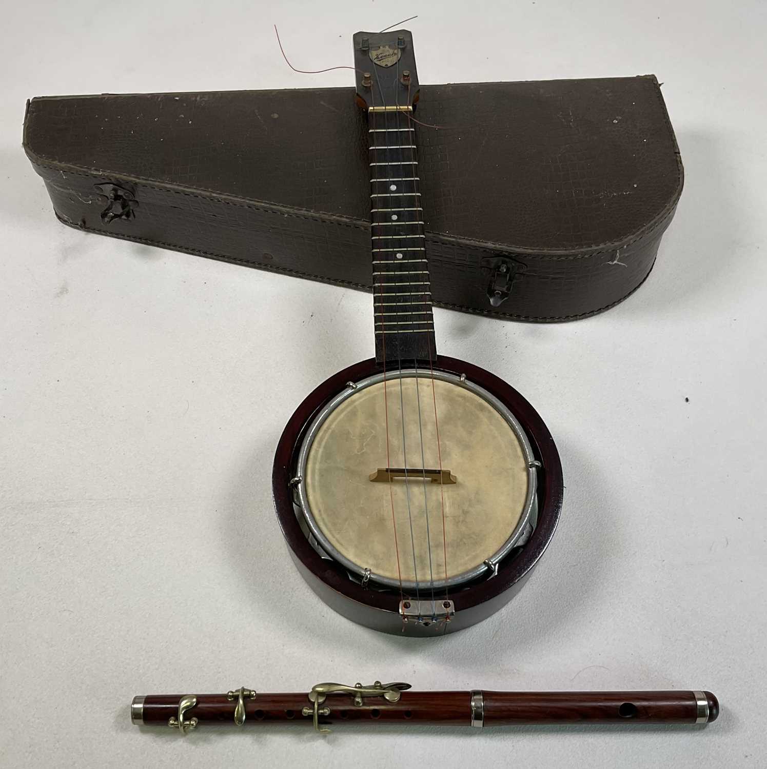 Lot 259 - KEECH; a banjolele banjo, cased, length 55cm,