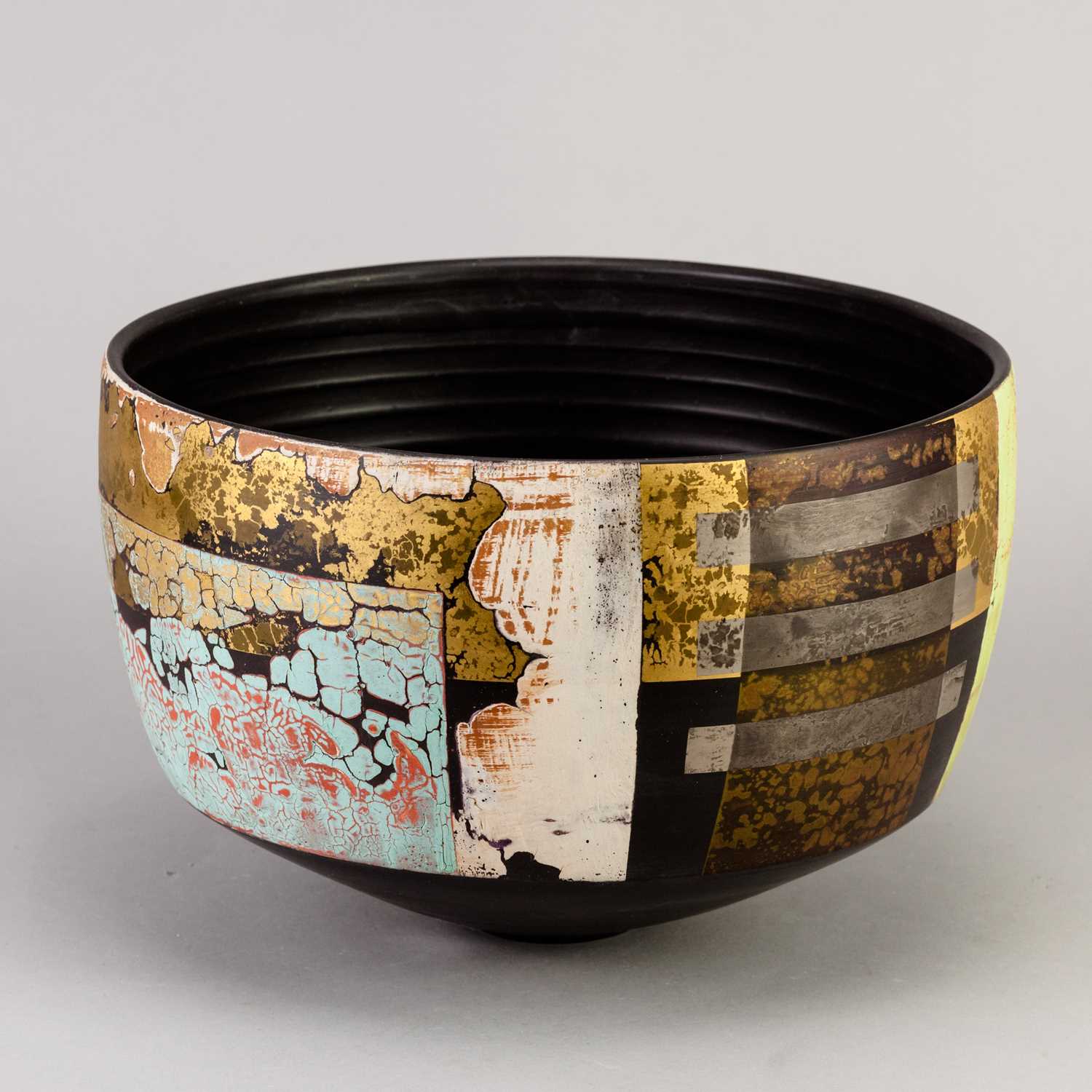Lot 765 - TONY LAVERICK (born 1961); a black porcelain