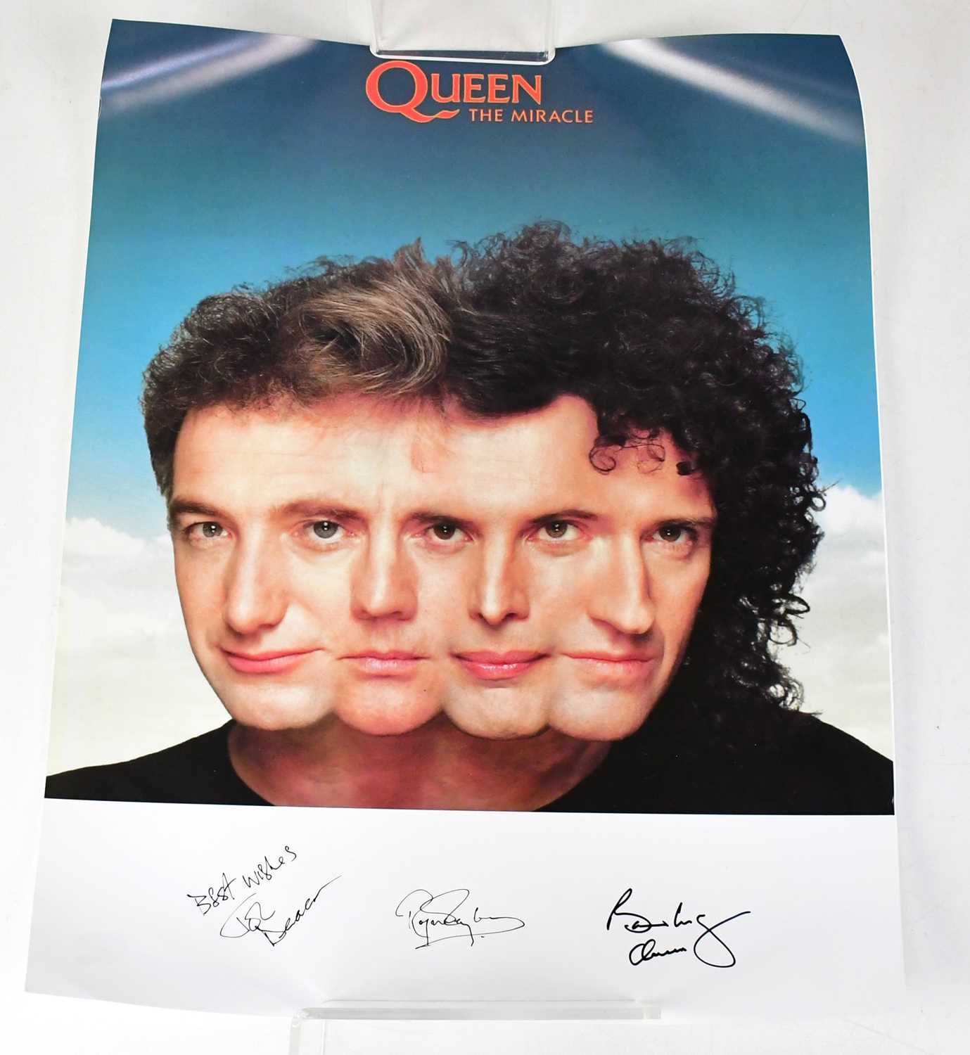 Lot 1142 - QUEEN; a colour poster signed by John